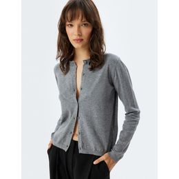 KOTON Knit Cardigan female Grey size M