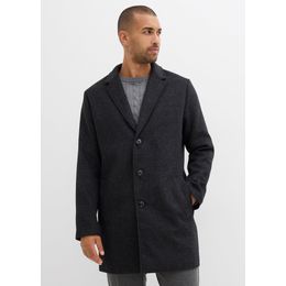 bonprix Kurzmantel mit Wollanteil, grau, Gr.56, Eleganter Mantel mit Teilungsn&auml;hten und Leistentaschen, 50% Polyester