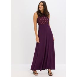 bonprix Maxikleid mit Paillettenstickerei, rot