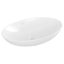 Villeroy & Boch Villeroy & Boch Loop & Friends Aufsatzwaschbecken, oval, 620x420x120mm, ohne &Uuml;berlauf, ohne Hahnloch, 4A480101, Farbe: Wei&szlig;