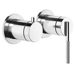 Gessi Ingranaggio Fertigmontageset Einhebelmischer Wanne/Dusche, runde Rosetten, mit 2-Wege Umlenk-Kartusche, 63580707, Farbe: Metall Schwarz geb&uuml;rstet PVD