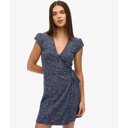Superdry Damen Athletic Essentials Wickelkleid Navy - Gr&ouml;&szlig;e: 36 2144236000788SJI030