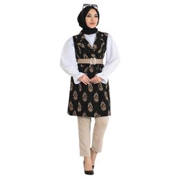 MODAMIHRAM Weste Damen Gr&ouml;&szlig;e L beige / schwarz