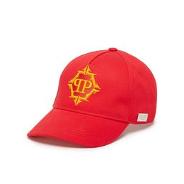 Philipp Plein Cap 'Hexagon' male Red size One Size