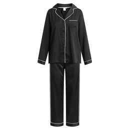 CCDK Copenhagen Pyjama Damen Gr&ouml;&szlig;e M schwarz / wei&szlig; Winterkleid