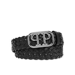 Philipp Plein G&uuml;rtel Herren Gr&ouml;&szlig;e 110 silbergrau / schwarz