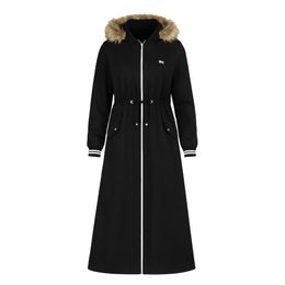 MODAMIHRAM Mantel Damen Gr&ouml;&szlig;e XXXL hellbraun / schwarz / wei&szlig; Wintermantel