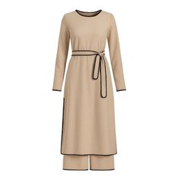Modamihram Pantsuit female Beige size 44