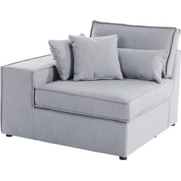 Sofaelement OTTO HOME "Florid", silber, B:100cm H:75cm T:100cm, Baumwollmix (60% Baumwolle/40% Leinen);Struktur fein (100% Polyester);Samtoptik (100% Polyester);Samtvelours (100% Polyester);Struktur (100% Polyester);Struktur recycelt (100% recyceltes Polyester), Polsterelemente, als Teil eines Modulsofas,, fester Sitzkomfort, auch in Cord