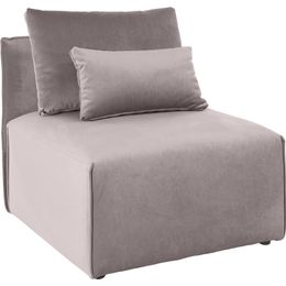 Sessel OTTO HOME "N&ouml;re", grau (hellgrau), B:82cm H:74cm T:90cm, Samtoptik (100% Polyester);Struktur (100% Polypropylene);Webstoff (100% Polyester);Struktur fein (100% Polyester);Luxus-Microfaser Lederoptik (100% Polyester);Baumwoll-/Leinenmix (60% Baumwolle/40% Leinen), Sessel, Sessel, Modul - zum Zusammenstellen; in vielen Bezugsqualit&auml;ten und Farben