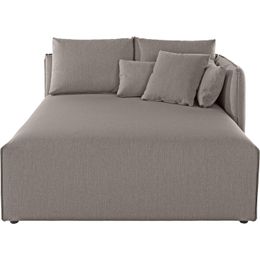 Ottomane OTTO HOME "N&ouml;re", grau, B:138cm H:86cm T:168cm, 100% Polypropylene, Sofas, Ottomane, Lounge-Modul - zum eigenen Zusammenstellen, Breite 138cm, Tiefe 168cm