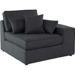 Sofaelement OTTO HOME "Florid", grau (anthrazit), B:100cm H:75cm T:100cm, Baumwollmix (60% Baumwolle/40% Leinen);Struktur fein (100% Polyester);Samtoptik (100% Polyester);Samtvelours (100% Polyester);Struktur (100% Polyester);Struktur recycelt (100% recyceltes Polyester), Polsterelemente, als Teil eines Modulsofas,, fester Sitzkomfort, auch in Cord
