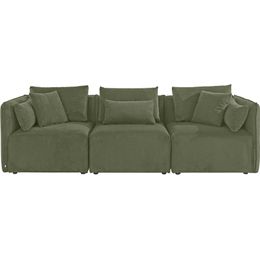 3-Sitzer OTTO HOME "N&ouml;re", gr&uuml;n (dunkelgr&uuml;n), B:262cm H:86cm T:90cm, 92% Polyester, 8% Polyamid, Sofas, 3 Teile, in vielen Bezugsqualit&auml;ten und Farben s. auch "N&ouml;re"