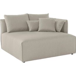 Ottomane OTTO HOME "N&ouml;re", beige, B:138cm H:86cm T:128cm, 100% Polyester, Sofas, Ottomane, kurzes Lounge-Modul - zum Zusammenstellen, Breite 138 cm, Tiefe 128 cm