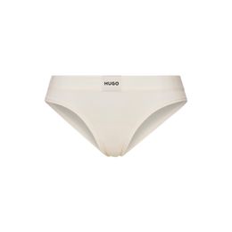 Slip HUGO UNDERWEAR "BRIEF RED LABEL", Damen, Gr. M (38), beige (natural 102), Jersey, Obermaterial: 93% Baumwolle, 7% Elasthan, unifarben, körpernah, Unterhosen, mit elastischem Logobund