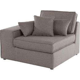 Sofaelement OTTO HOME "Florid", beige (natur), B:100cm H:75cm T:100cm, Baumwollmix (60% Baumwolle/40% Leinen);Struktur fein (100% Polyester);Samtoptik (100% Polyester), Polsterelemente, als Teil eines Modulsofas,, fester Sitzkomfort, auch in Cord