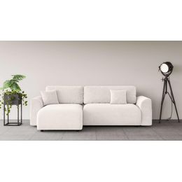 Ecksofa Home Affaire "VasbySuyal", beige (creme), B:235cm H:80cm T:138cm, 100% Polyester, Sofas, Ecksofa, L-Form