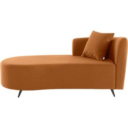 Recamiere Home Affaire "Hulby", rosa (kupfer), B:182cm H:82cm T:90cm, 100% Polyester, Sofas, Recamiere, wahlweise mit und ohne Hocker und Armlehne links oder rechts