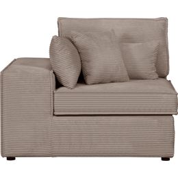 Sofaelement OTTO HOME "Florid", grau (taupe), B:100cm H:75cm T:100cm, 100% Polyester, Polsterelemente, als Teil eines Modulsofas,, fester Sitzkomfort, auch in Cord