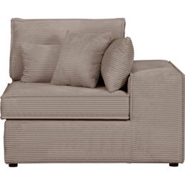 Sofaelement OTTO HOME "Florid", grau (taupe), B:100cm H:75cm T:100cm, 100% Polyester, Polsterelemente, als Teil eines Modulsofas,, fester Sitzkomfort, auch in Cord
