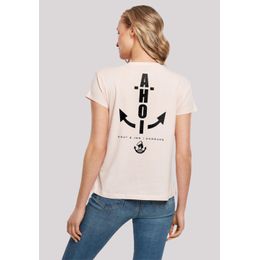 T-Shirt F4NT4STIC "Ahoi Anker Knut & Jan Hamburg", Damen, Gr. L, pink, Obermaterial: 100% Baumwolle, oversize, Rundhals, ohne B&uuml;ndchen, Shirts T-Shirt, Print