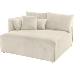 Ottomane OTTO HOME "N&ouml;re", beige, B:138cm H:86cm T:128cm, 100% Polyester, Sofas, Ottomane, kurzes Lounge-Modul - zum Zusammenstellen, Breite 138 cm, Tiefe 128 cm