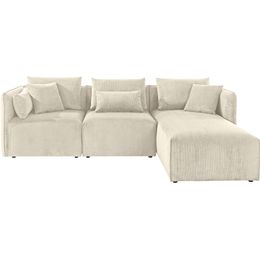 Ecksofa OTTO HOME "N&ouml;re L-Form", beige, B:262cm H:74cm T:172cm, 92% Polyester, 8% Polyamid, Sofas, Ecksofa, 3 Teile, in vielen Bezugsqualit&auml;ten und Farben. Modulteile s. "N&ouml;re"