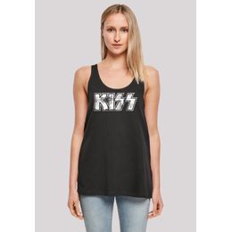 T-Shirt F4NT4STIC "Kiss Rock Band Vintage Logo", Damen, Gr. XS, schwarz, Obermaterial: 100% Baumwolle, regular fit, Rundhals, ohne Bündchen, Shirts, Premium Qualität, Musik, By Rock Off