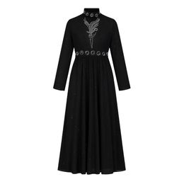 MODAMIHRAM Kleid Damen Gr&ouml;&szlig;e 38 schwarz / silber / transparent Winterkleid