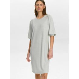 N&uuml;mph Jerseykleid N&Uuml;MPH "N&uuml;mph Dress NUGLAM", Damen, Gr. L, Normalgr&ouml;&szlig;en, silber, Obermaterial: 68% Viskose, 29% Metall, 3% Elasthan, Kleider Jerseykleid