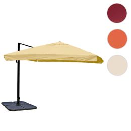 Mendler Ampelschirm HWC-A96, Sonnenschirm Gastronomie 3x3m (Ř4,24m) Polyester/Alu 23kg ~ Variantenangebot 134189+31831+122472