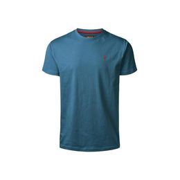 Kurzarmhemd MCS "MCS T-shirt Texas", Herren, Gr. L, Normalgrößen, ensign blau, Obermaterial: 100% Baumwolle, Hemden