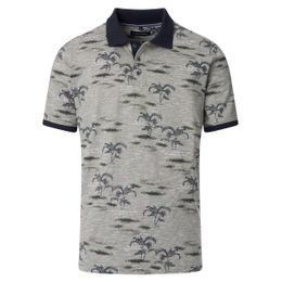 Poloshirt Casamoda "Casamoda Polo-Shirt Print", Herren, Gr. L, gr&uuml;n (dunkelgr&uuml;n), 100% Baumwolle, Shirts