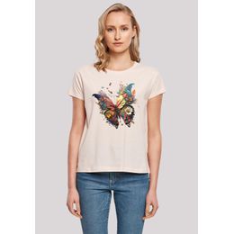 T-Shirt F4NT4STIC "Schmetterling Magic", Damen, Gr. L, pink, Obermaterial: 100% Baumwolle, oversize, Rundhals, ohne B&uuml;ndchen, Shirts T-Shirt, Print