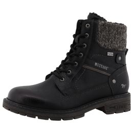 Winterstiefelette Mustang Shoes "Bienke", Damen, Gr. 40, schwarz, Lederimitat, Textil, Schuhe Winterstiefelette, Winterboots mit TEX-Membrane