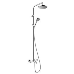 Hansgrohe Vernis Blend Aufputz-Duschsystem mit Wanneneinlauf, Thermostat, 26079000,