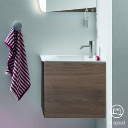 Burgbad Badu Schrank mit G&auml;stebecken, 1 T&uuml;r, SFUM052LF3700C0001G0196,