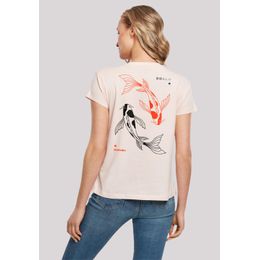 T-Shirt F4NT4STIC "Koi Karpfen Japan", Damen, Gr. L, pink, Obermaterial: 100% Baumwolle, oversize, Rundhals, ohne Bündchen, Shirts T-Shirt, Print