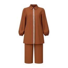 MODAMIHRAM Hosenanzug Damen Gr&ouml;&szlig;e 46 cognac