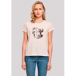 T-Shirt F4NT4STIC "Niedliches Goth Skelett Herz Seifenblasen", Damen, Gr. L, pink, Obermaterial: 100% Baumwolle, oversize, Rundhals, ohne B&uuml;ndchen, Shirts T-Shirt, Premium Qualit&auml;t