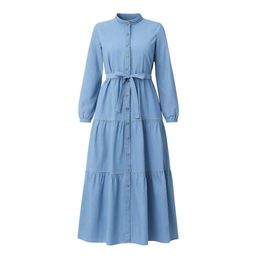 MODAMIHRAM Kleid Damen Gr&ouml;&szlig;e 40 blue denim Winterkleid