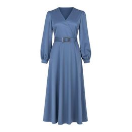 MODAMIHRAM Kleid Damen Gr&ouml;&szlig;e 46 blau Winterkleid