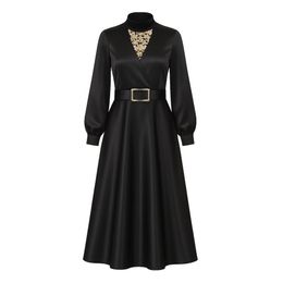MODAMIHRAM Kleid Damen Größe 48 beige / schwarz Winterkleid