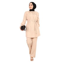 Modamihram Pantsuit female Beige size 38