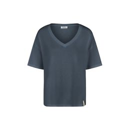 Cotton Candy T-Shirt mit V-Ausschnitt Damen Gr&ouml;&szlig;e M blau