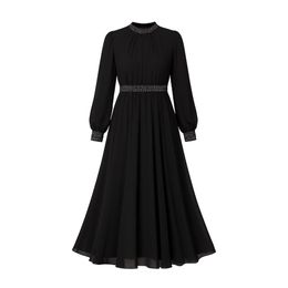 MODAMIHRAM Kleid Damen Gr&ouml;&szlig;e 44 schwarz / silber Winterkleid