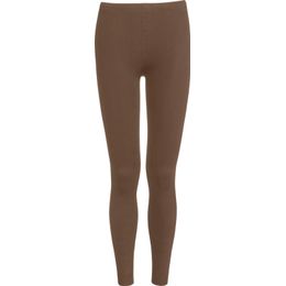 Rogo Damen Leggings mit Dehnbund braun Größe 36/38