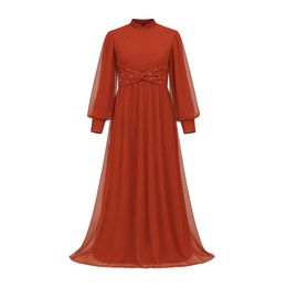 MODAMIHRAM Kleid Damen Gr&ouml;&szlig;e 48 dunkelrot Winterkleid