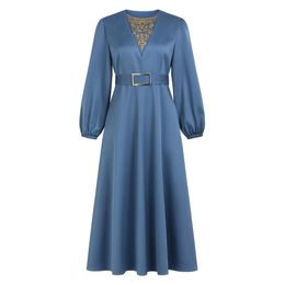 MODAMIHRAM Kleid Damen Gr&ouml;&szlig;e 38 blau Winterkleid