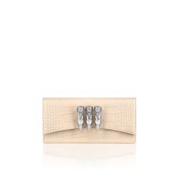 Philipp Plein Clutch Damen Gr&ouml;&szlig;e One Size beige / silber